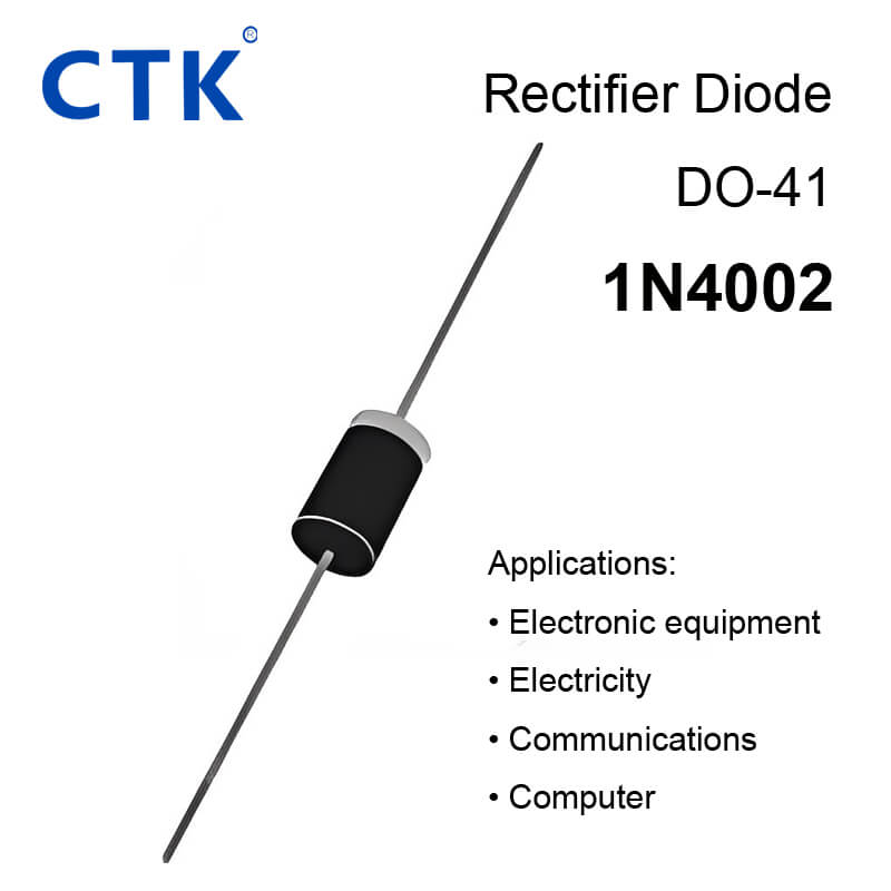 1N4002 DO-41 Plastic Silicon Rectifier Diode 1A Silicon Rectifier ...