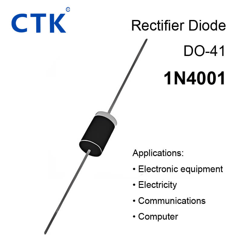 1N4001 DO-41 Plastic Silicon Rectifier Diode 1A Silicon Rectifier ...